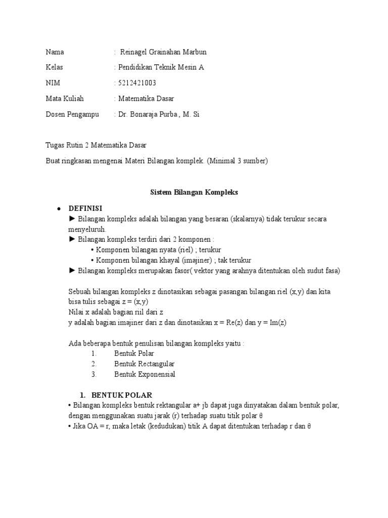 Tugas 2 MTK Dasar | PDF