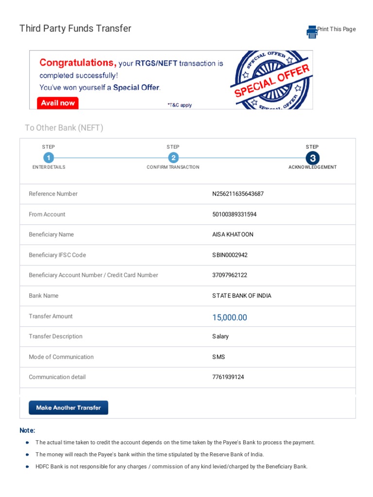 Welcome To HDFC Bank NetBanking | PDF