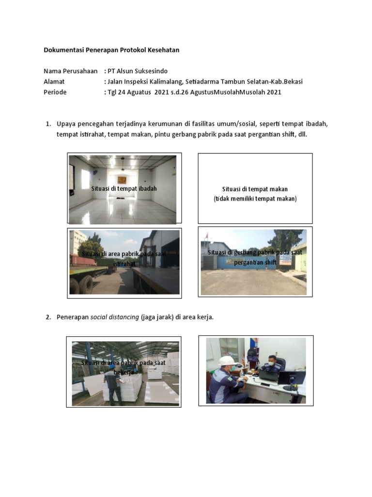 Template Dokumentasi Prokes IOMKI24 | PDF