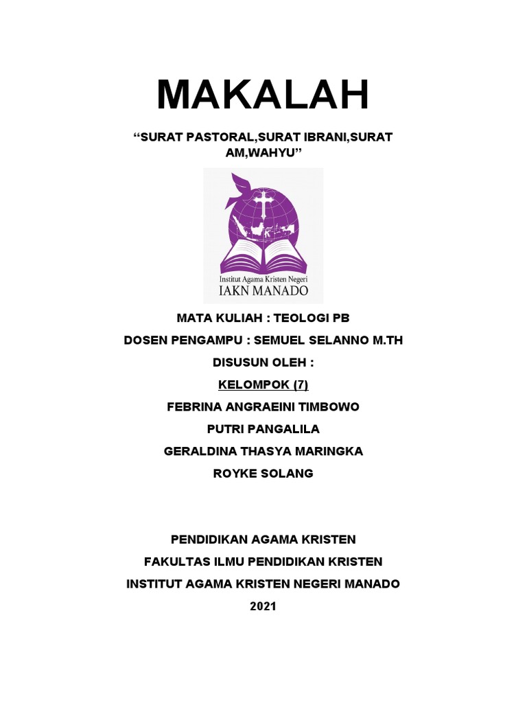 Makalah Teologi PB | PDF