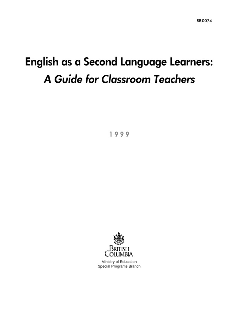 English As A Second Language Learners:: A Guide For Classroom Teachers ...