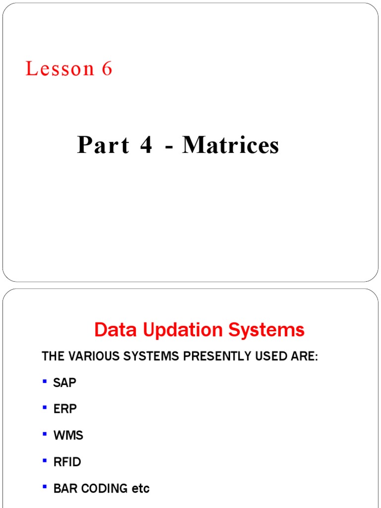 Warehousing Lesson 6 | PDF | Business | Inventory