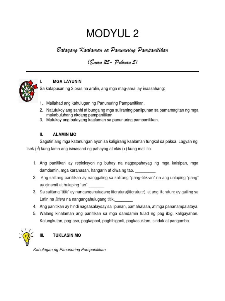 Soslit Modyul 2 | PDF
