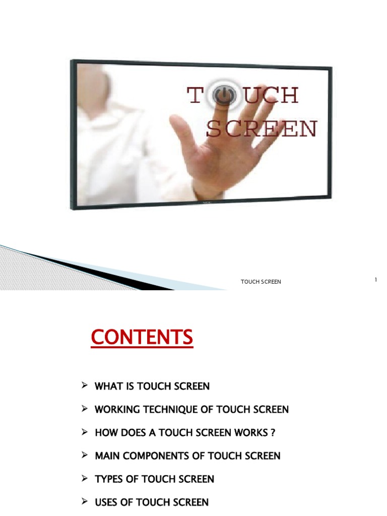 Touch Screen | PDF | Touchscreen | Computing