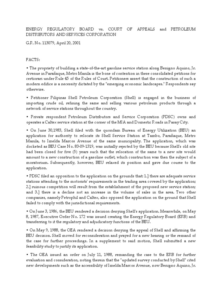 ERB vs. CA | PDF | Deregulation | Case Law