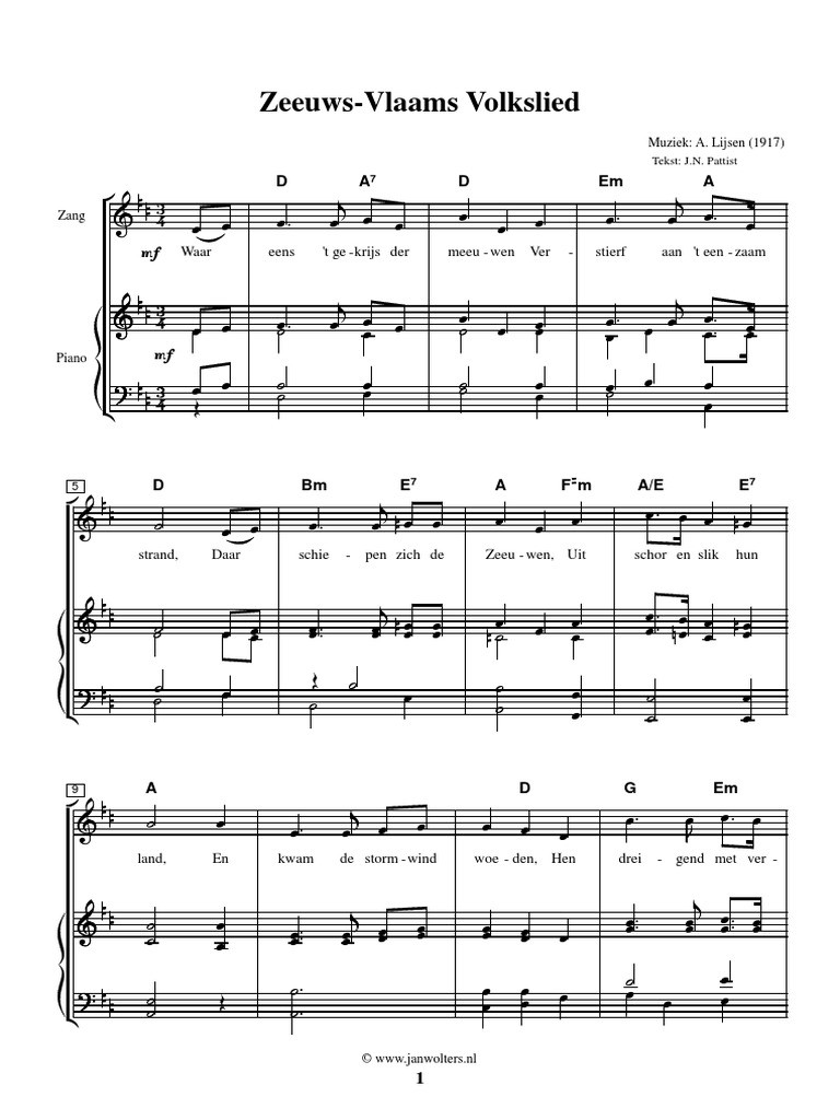 Zeeuwsvlaams Volkslied | PDF
