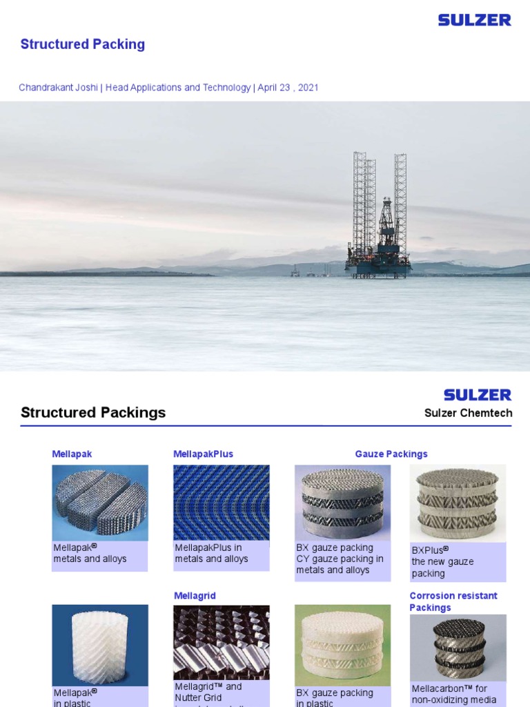 1.structured Packing Presentation | PDF | Pressure | Liquids