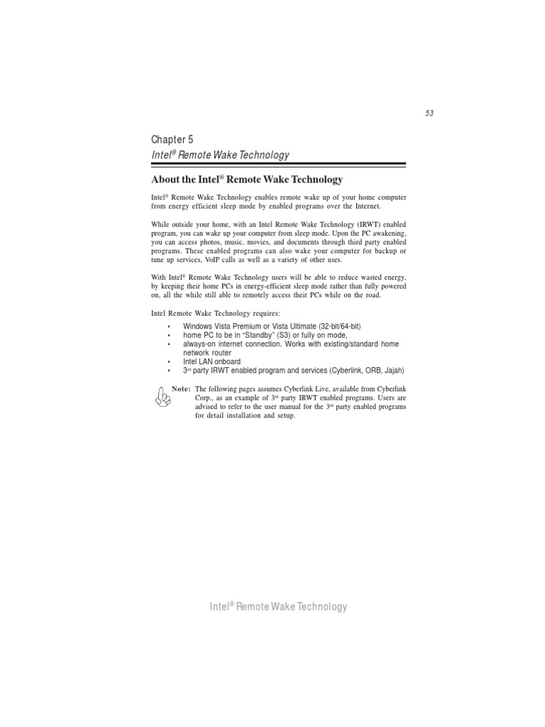 Intel Remote Wake Technology Remote Wake Technology | PDF | Ip Address ...