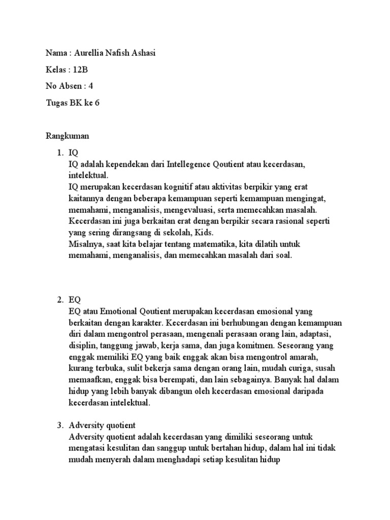 Aurellia Nafish A 12B Tugas BK 6 | PDF