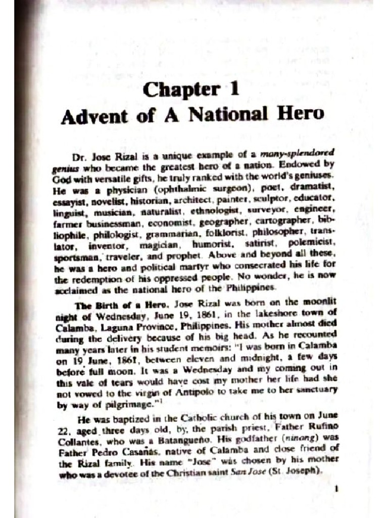 Life and Works of Rizal by Zaide Chapter 1 and 2 | PDF