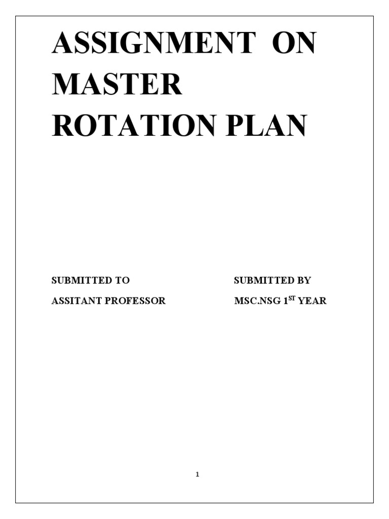 Seminar Master Rotation Clinical Rotation Plan | PDF | Nursing | Teachers