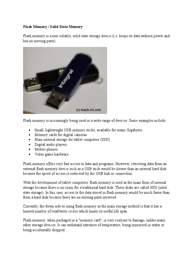 ICT Storage Device | PDF | Computer Data Storage | Solid State Drive