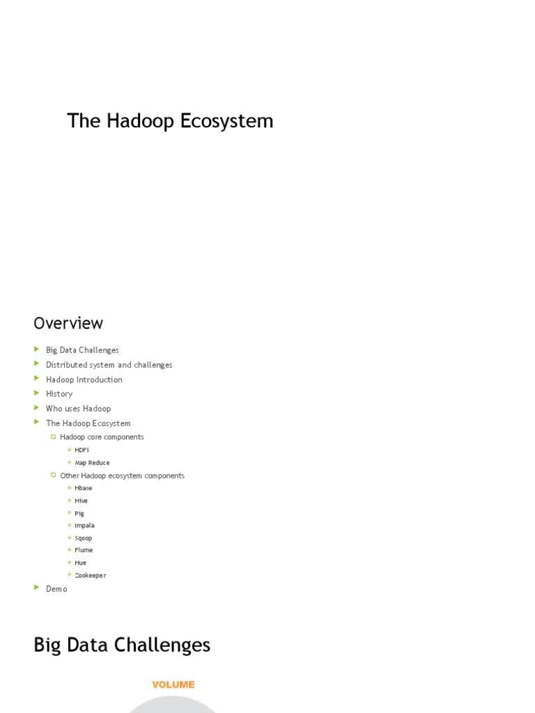 Hadoop Ecosystem | PDF | Apache Hadoop | Map Reduce