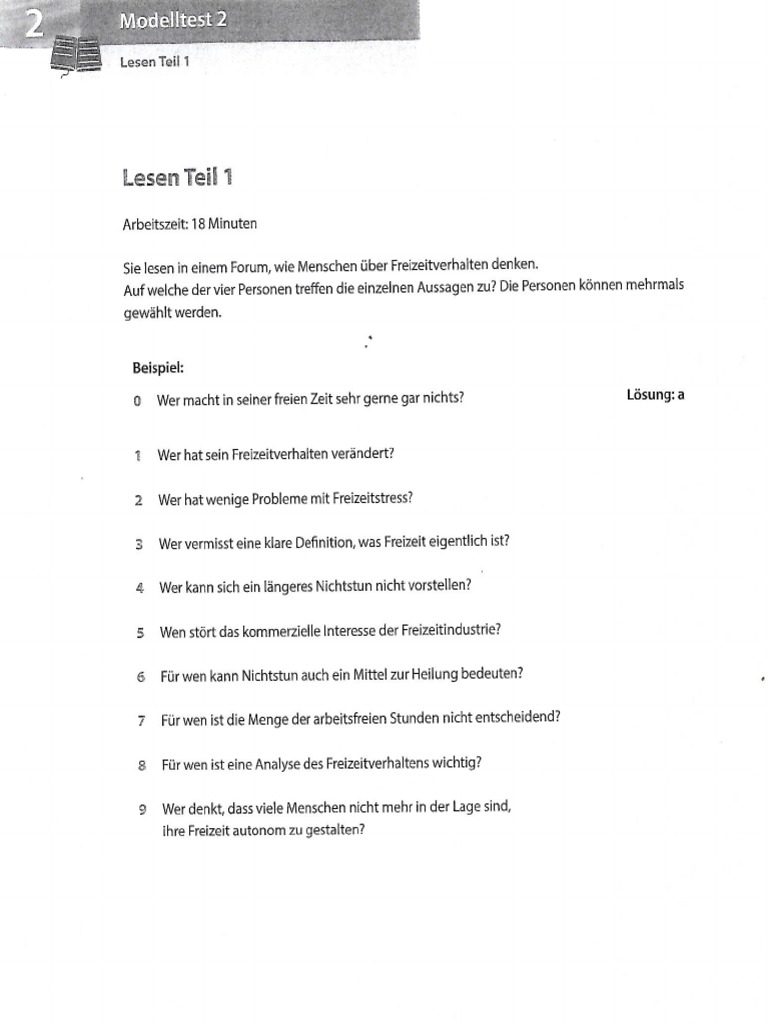 Lesen B2 Prufung German7 | PDF