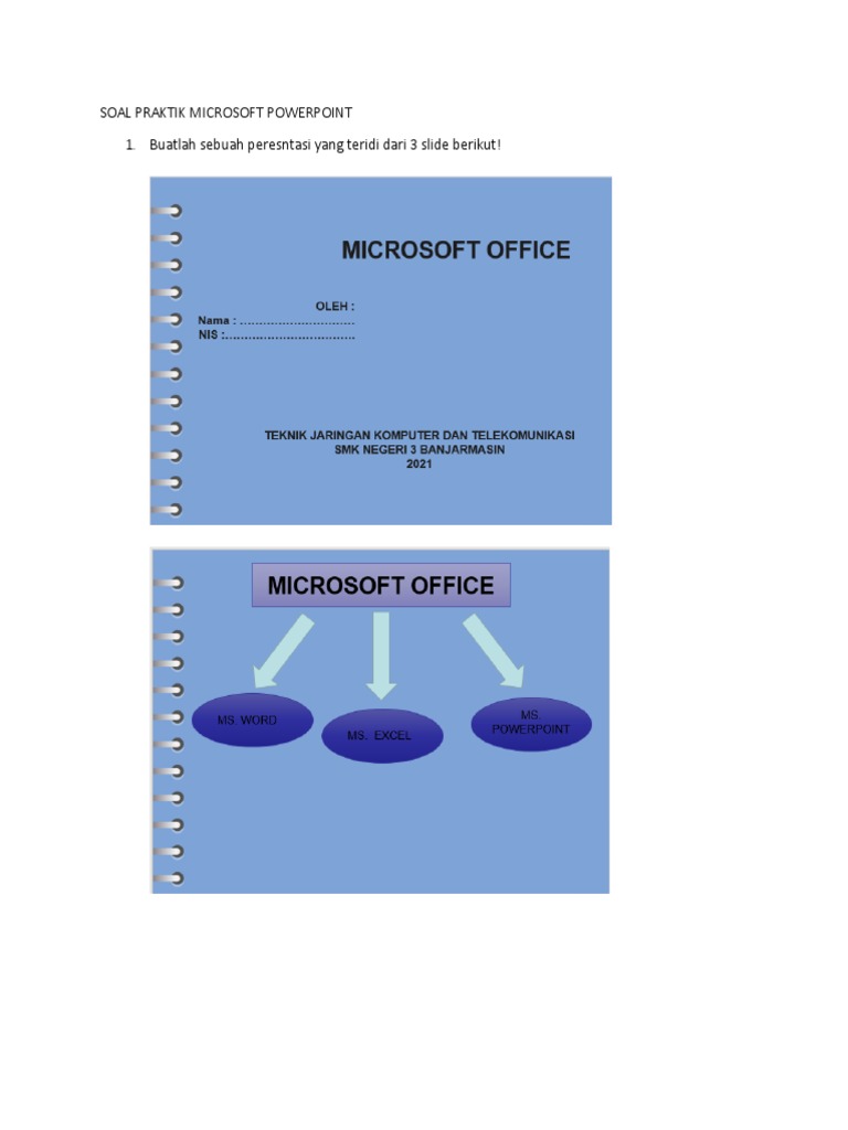 Soal Praktik Microsoft Powerpoint | PDF