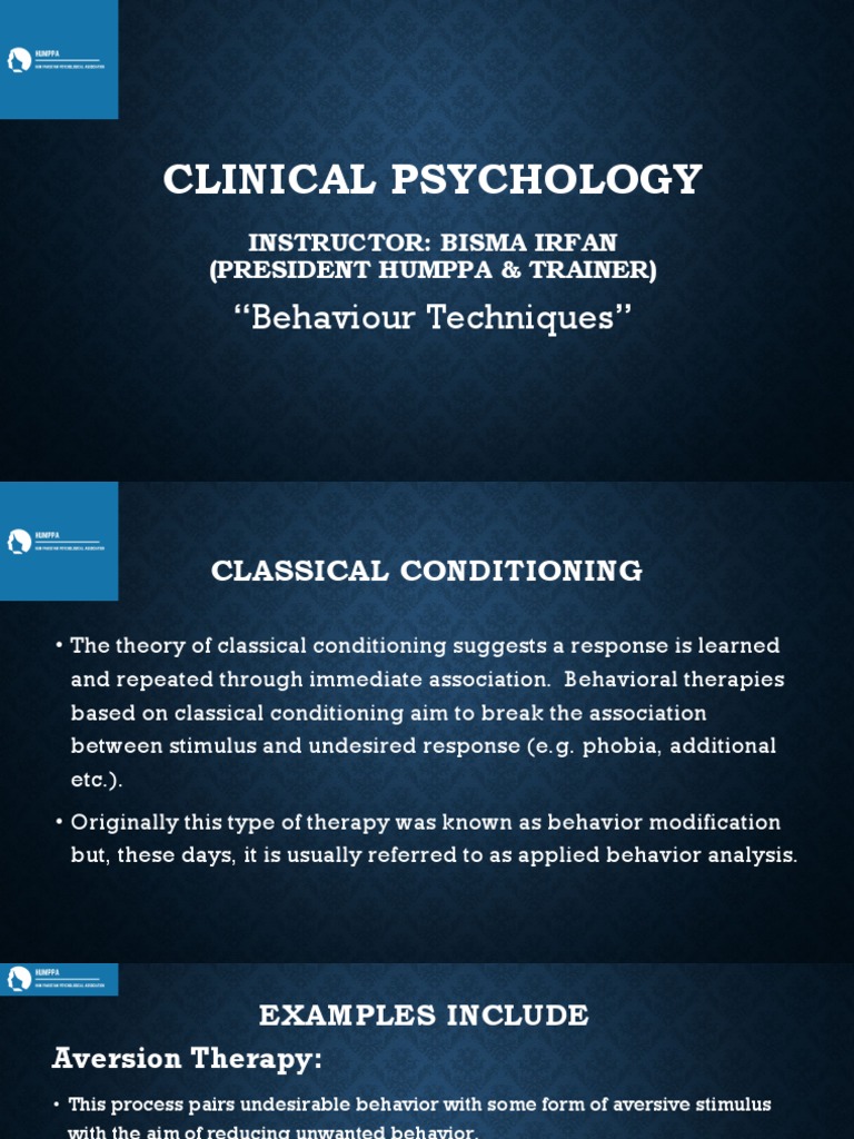 Behavior Techniques | PDF | Reinforcement | Classical Conditioning