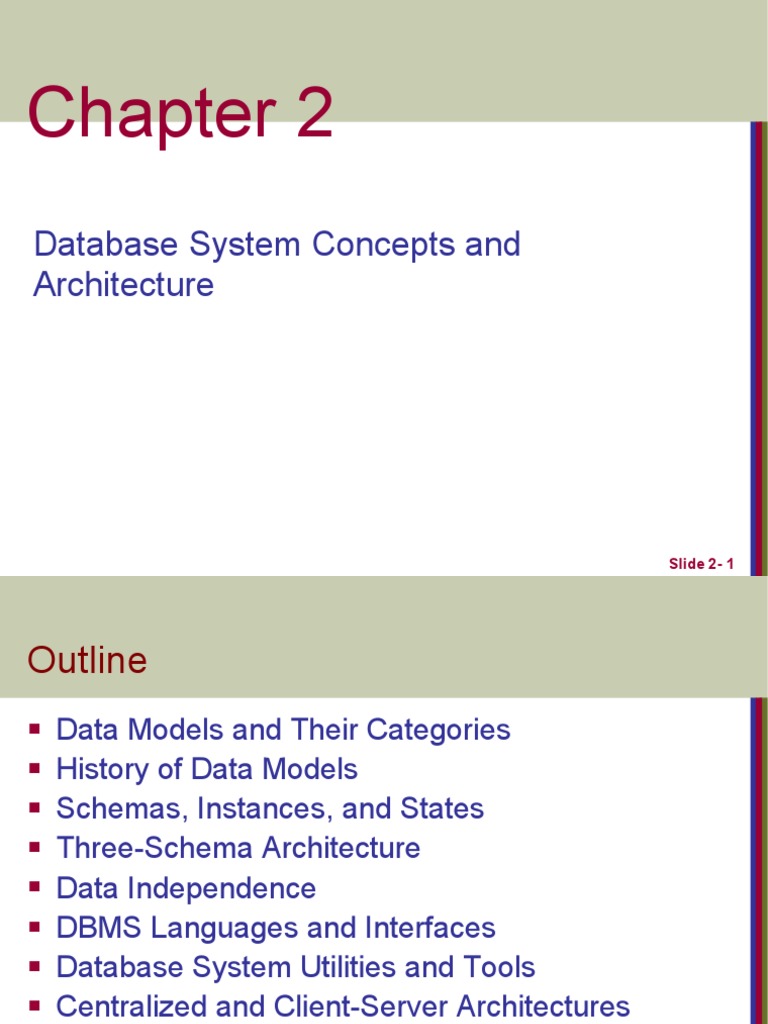 Database Chapter 2 Overview | PDF | Databases | Data Model