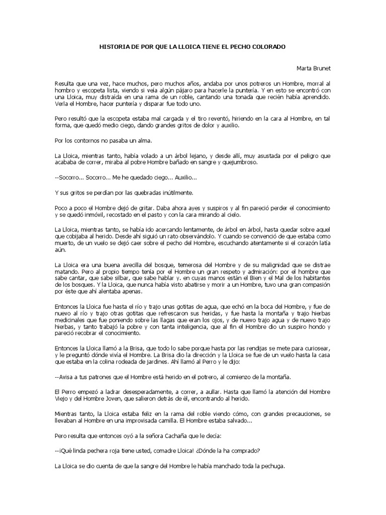 La leyenda del pecho colorado de la lloica | PDF | Libros para ...