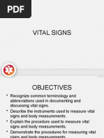 Vital Signs Procedures Checklist | PDF | Pulse | Cardiovascular System