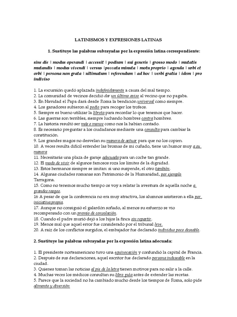 LATINISMOS | PDF