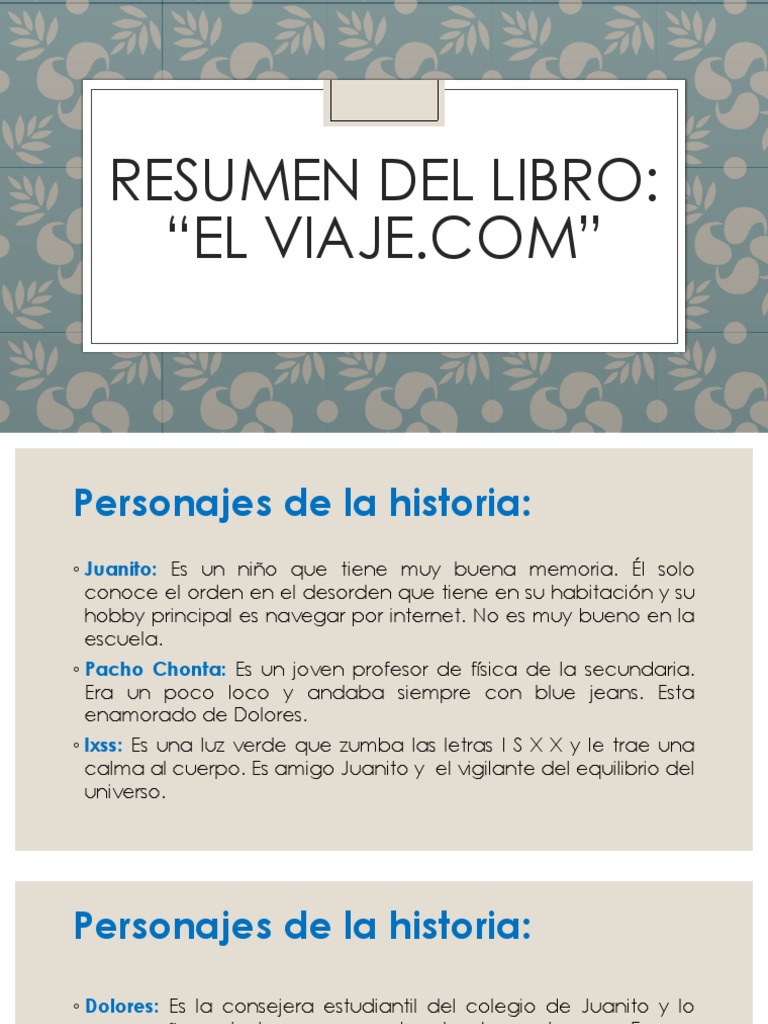 Resumen Del Libro - El Viaje | PDF
