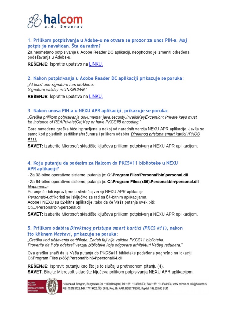 Saveti Za Potpisivanje | PDF