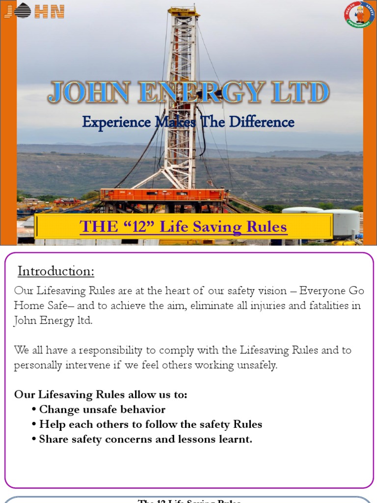 12 Life Saving Safety Rules Guide | PDF | Elevator | Safety