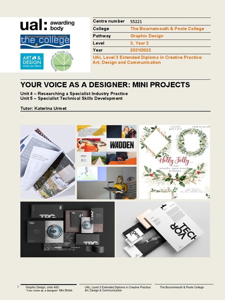 Graphics Unit 4 5 Brief Mini Projects 2021-2022 | PDF | Graphic Design ...