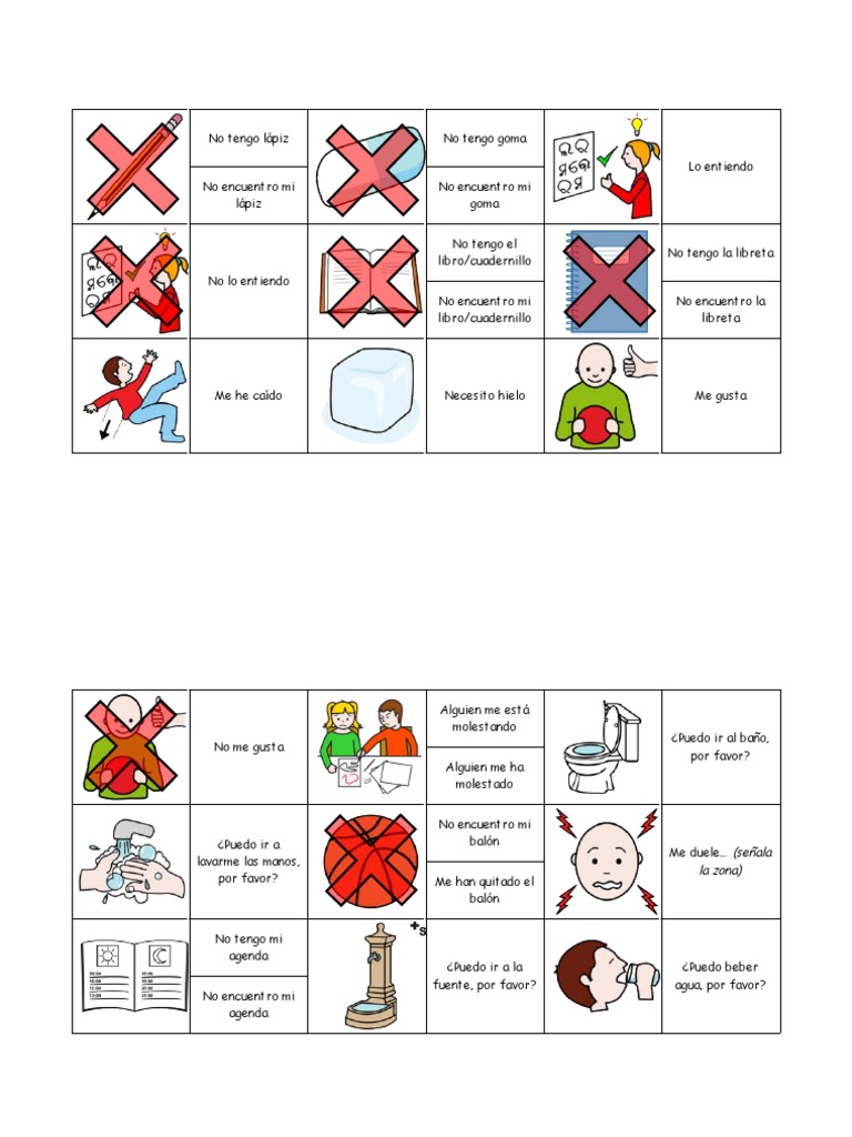 Tarjetas de Comunicación para Estudiantes | PDF