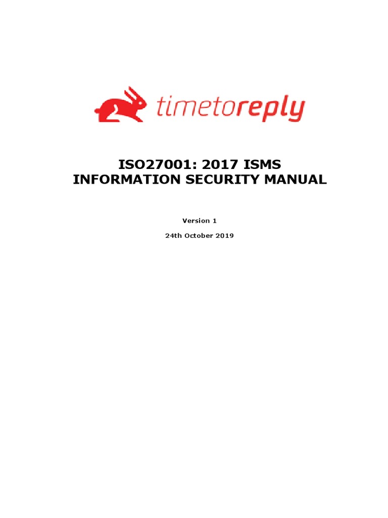 001 Information Security Manual | PDF | Information Security | Risk ...