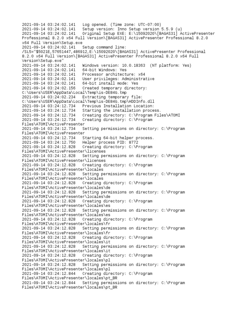 Install Log | PDF | 64 Bit Computing | Computer File