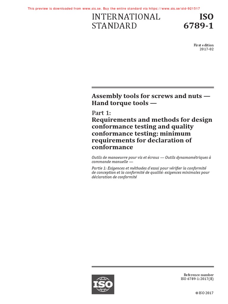 Iso 6789 1 2017 en PDF | PDF | International Organization For ...