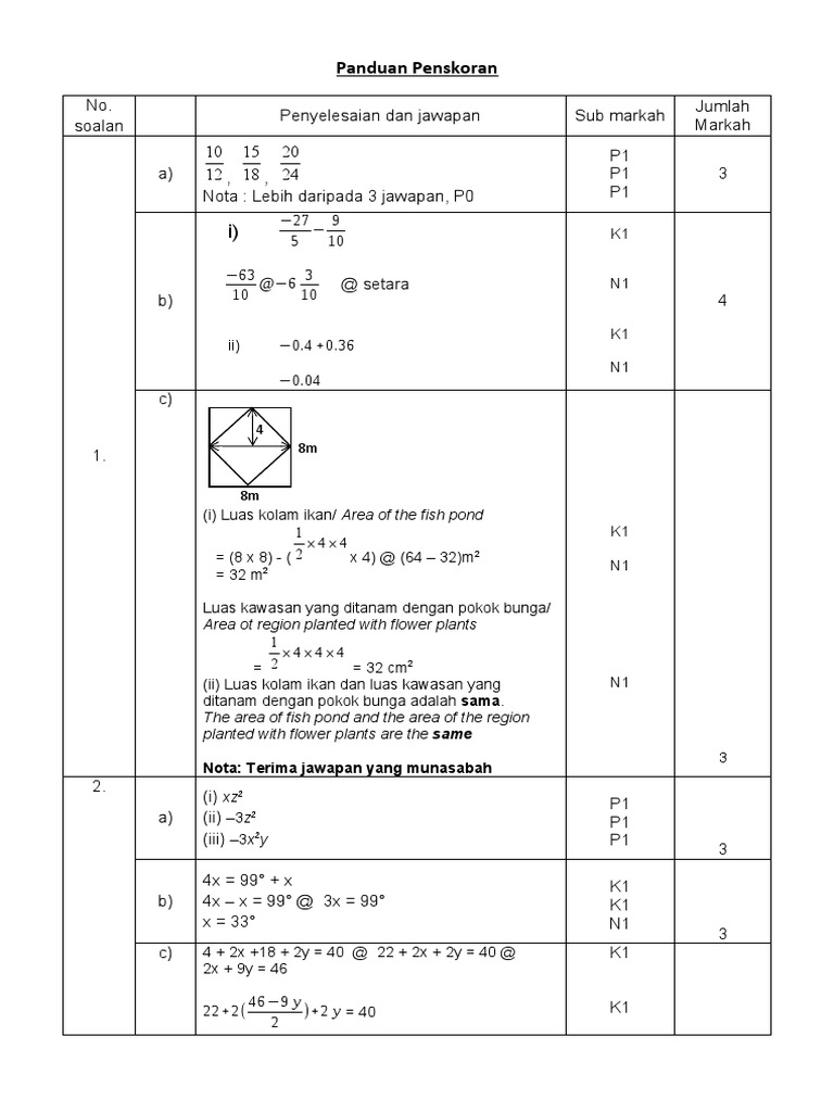 Skema Math pt3 | PDF