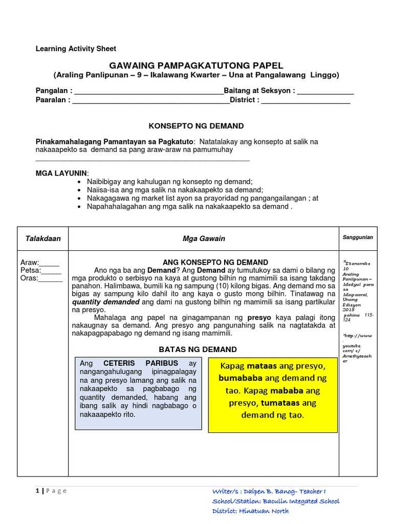 LAS - AP9 - Q2 - Week 1-2 | PDF