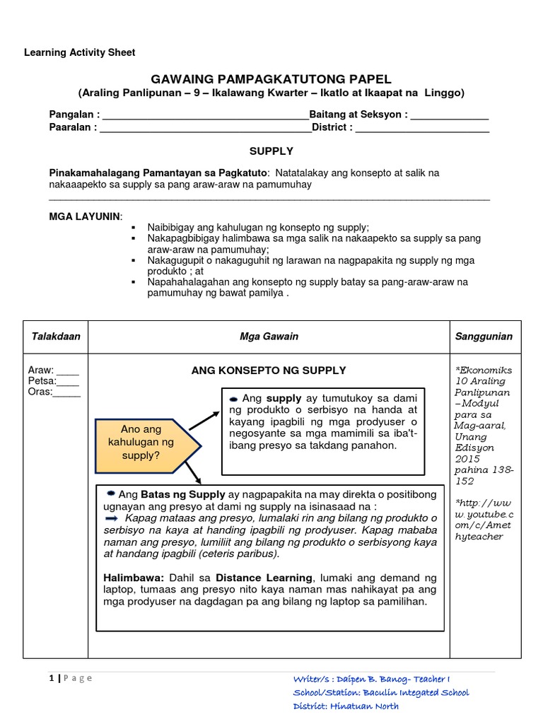 LAS - AP9 - Q2 - Week 3-4 | PDF