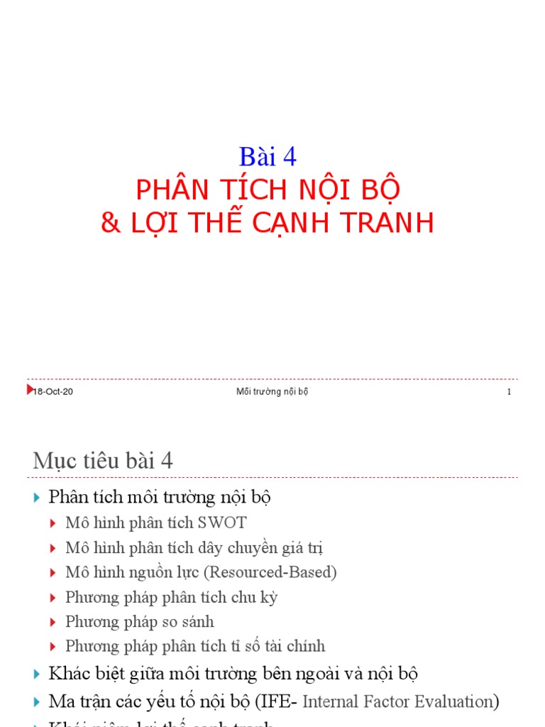 Bai 4. Phan Tich Noi Bo Va Loi The Canh Tranh | PDF