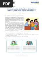 D1 A2 SESION Costumbres y Tradiciones de Mi Familia | PDF | Evaluación ...