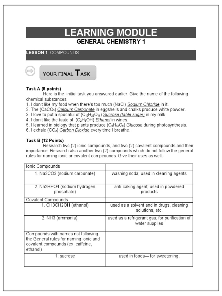 General Chemistry - COMPOUNDS | PDF | Chemical Compounds | Chemical ...