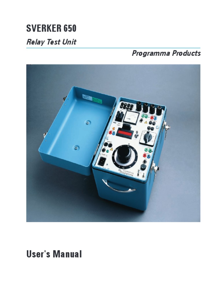 User's Manual SVERKER 650 - Manualzz | PDF | Relay | Transformer