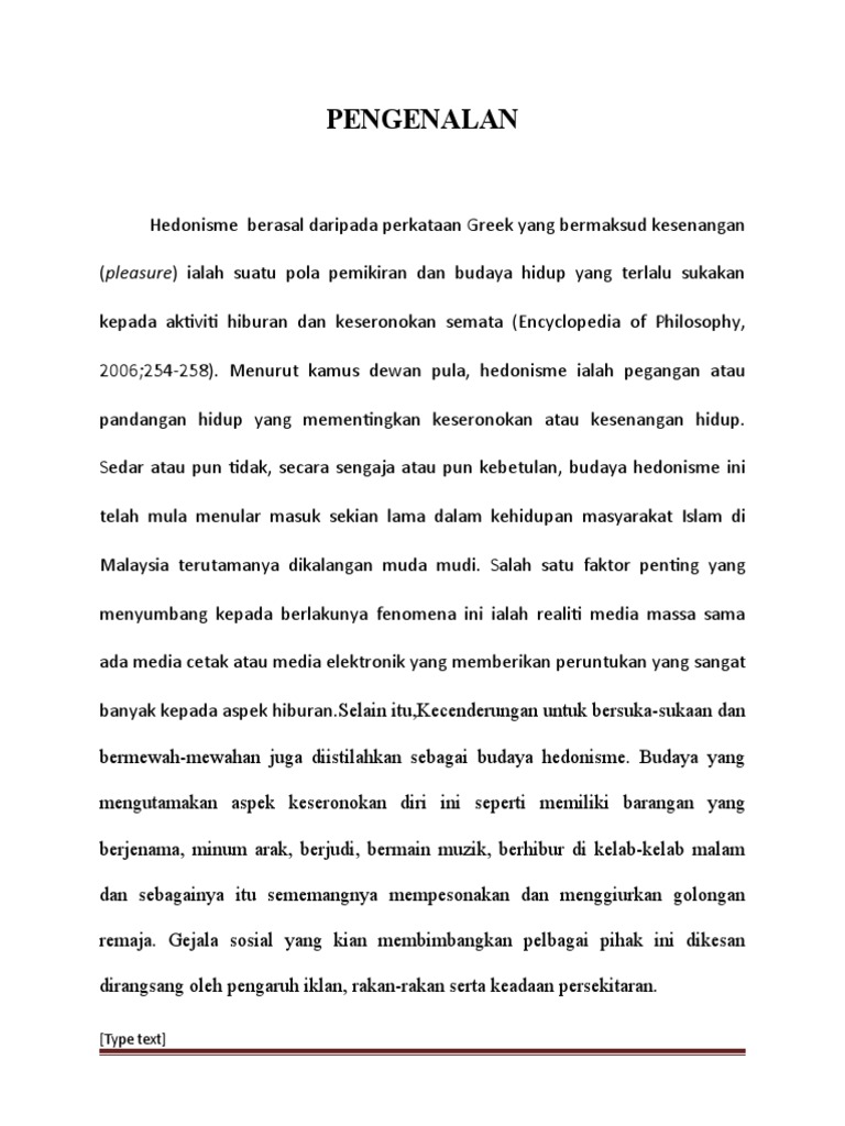 Ctu 151-Hedonisme Assignment | PDF