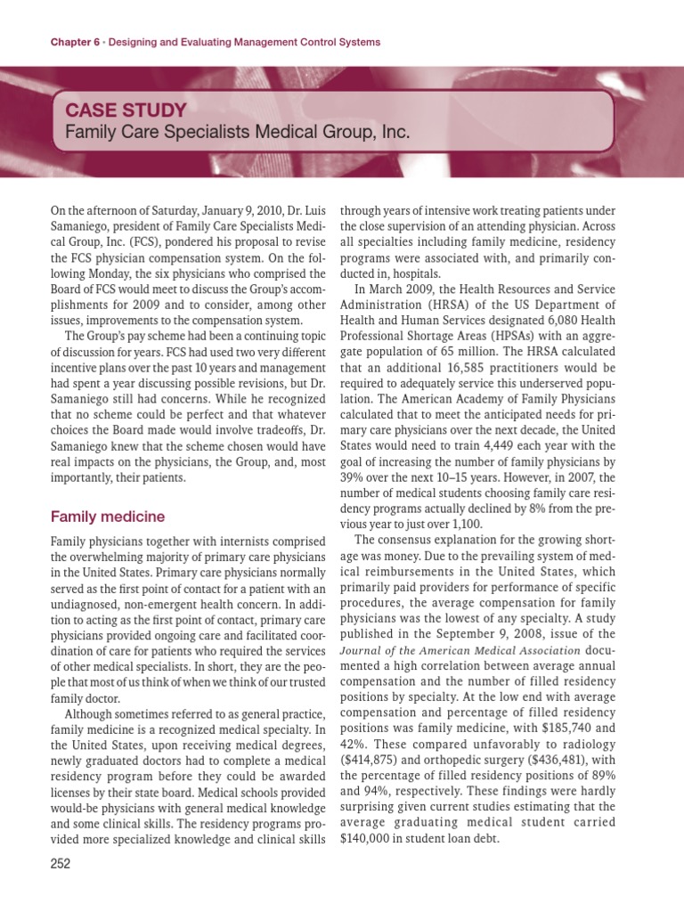 Case Study - Family Care Specialists Medical Group, Inc. | PDF | Family ...