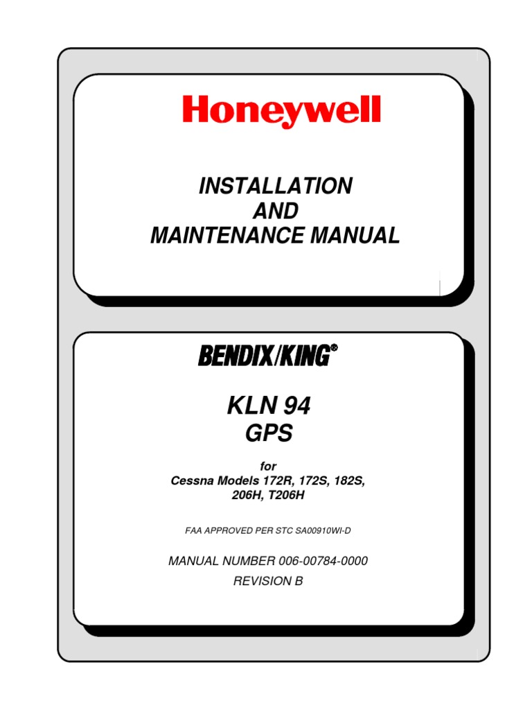 INSTALLATION AND MAINTENANCE MANUAL KLN-94 For Cessna | PDF | Databases ...