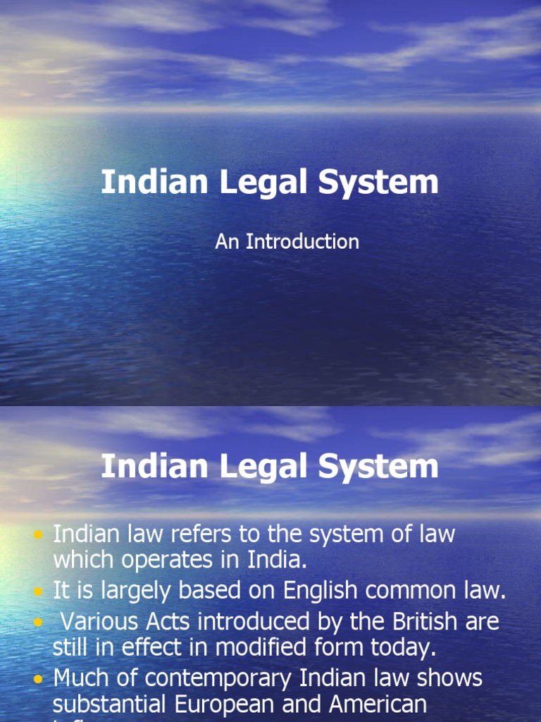 Indian Legal System - An Introduction | PDF | Writ | Act Of Parliament