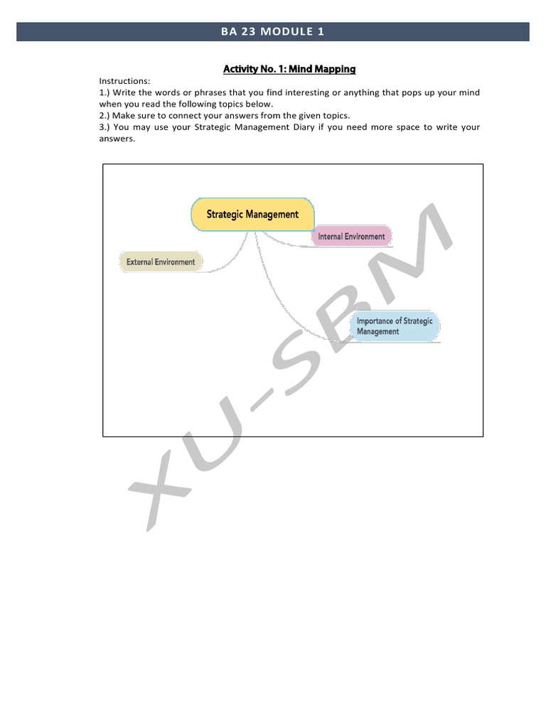 Mind Mapping for Strategic Management | PDF