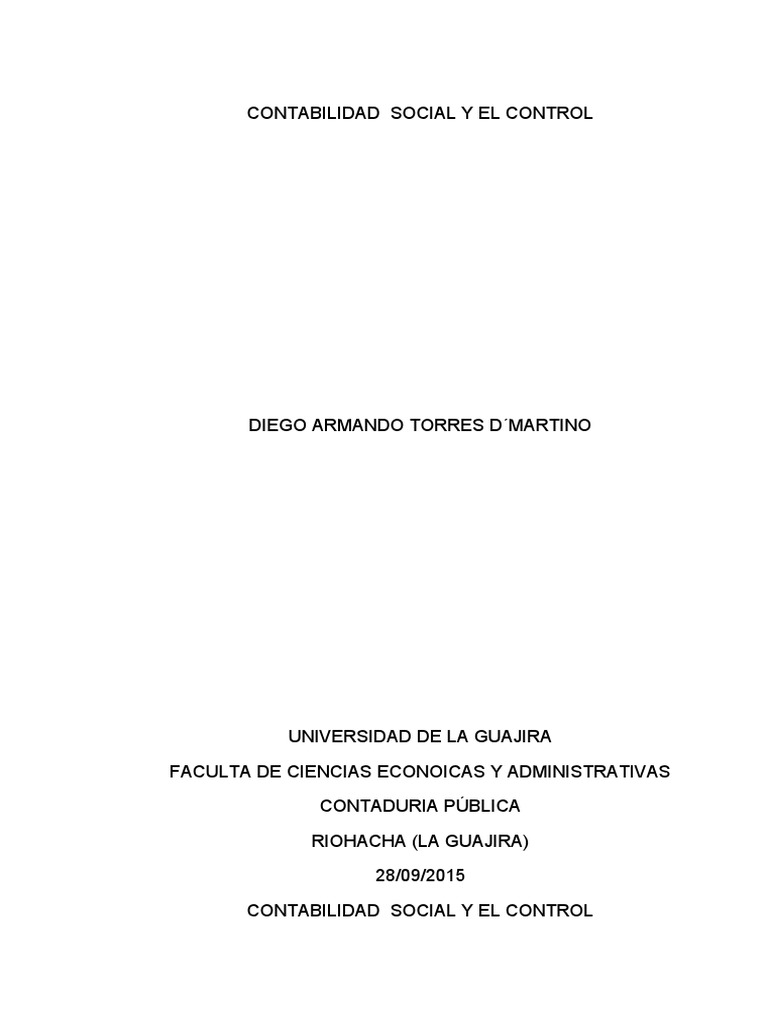 Concepto de Contabilidad Social | PDF | Contabilidad | Planificación