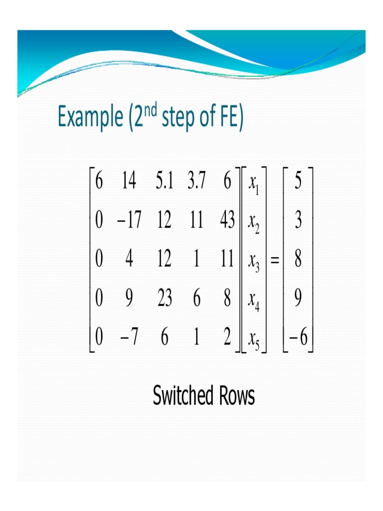 Microsoft Powerpoint Lecture6 7 4solution Of Linear Equation Pdf