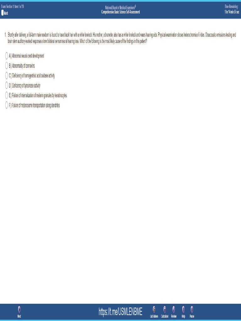 NBME 30 BLOCK 1-4 (No Answers Version) | PDF