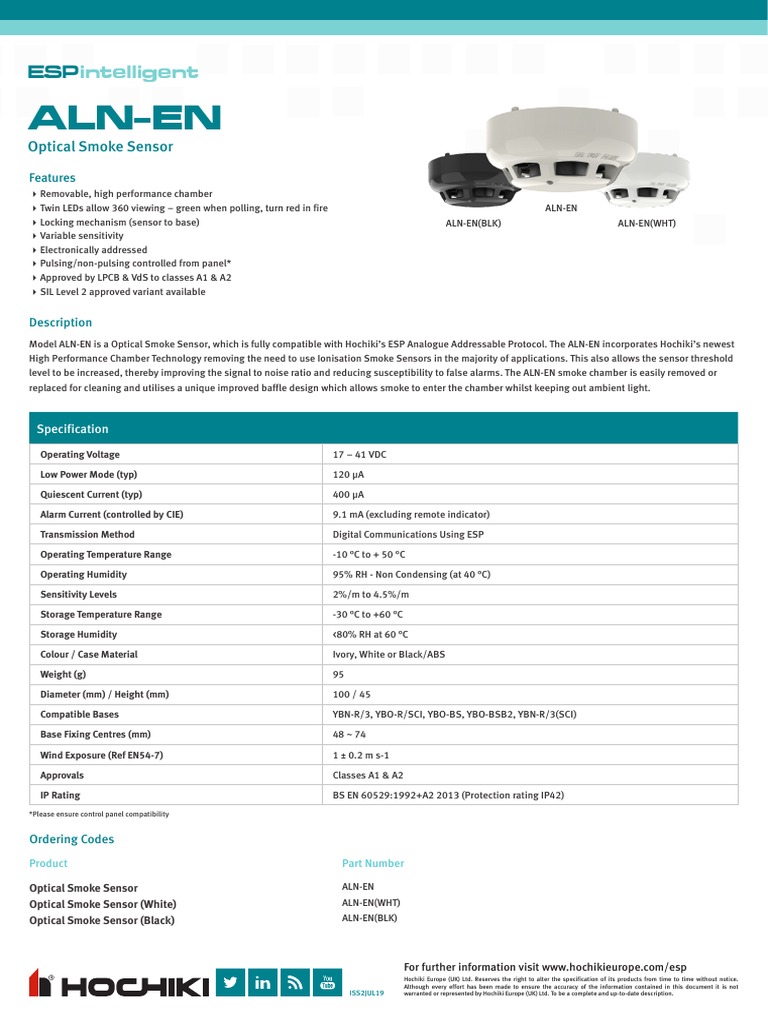 Aln en | PDF | Sensor | Smoke