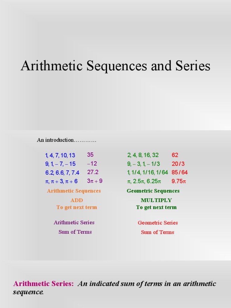 G10 MATH - Arithmetic Sequences Week 1 | PDF | Sequence | Summation