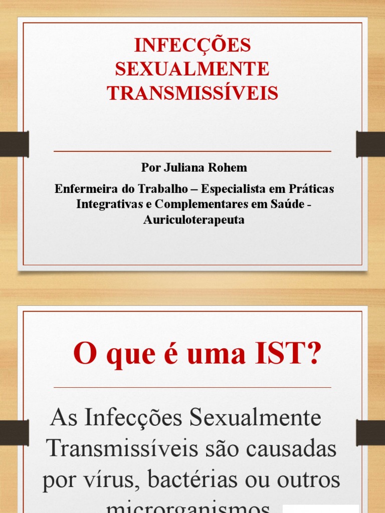 Apresentação IST Nova | PDF | Infecção sexualmente transmissível | HIV/AIDS